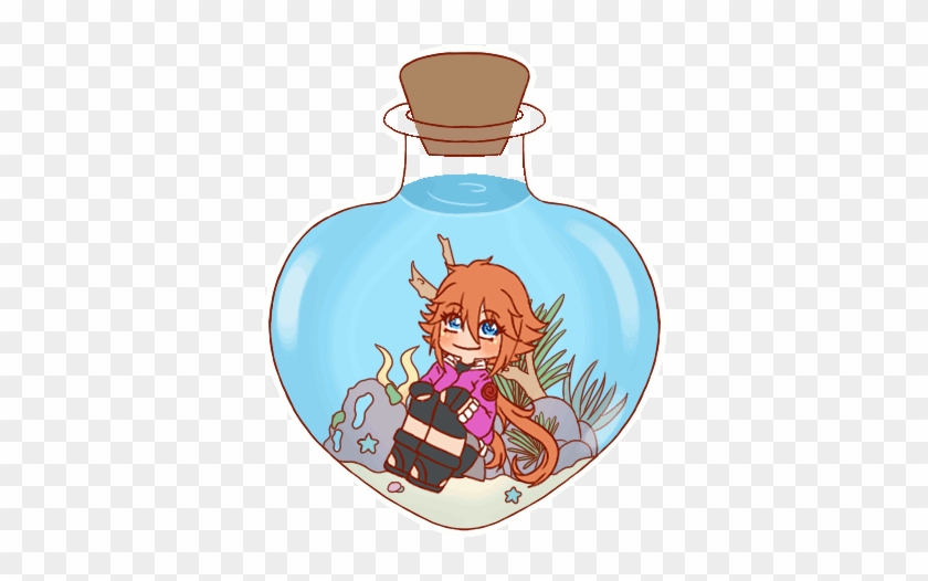 [com] Kitsune Bottle Chibi By Momoroo - Kitsune - Free Transparent PNG ...